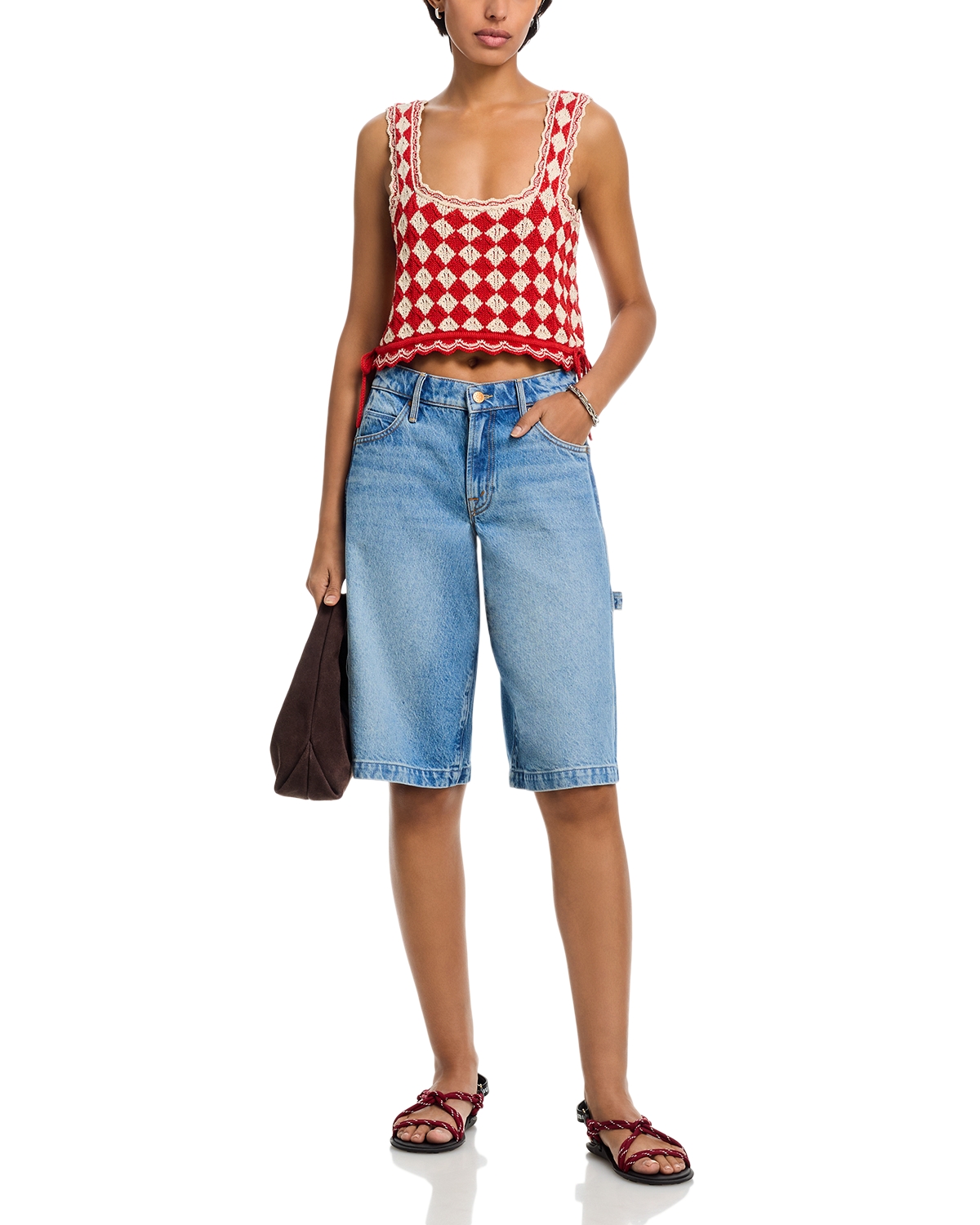 MOTHER The Rigatoni Carpenter Denim Shorts